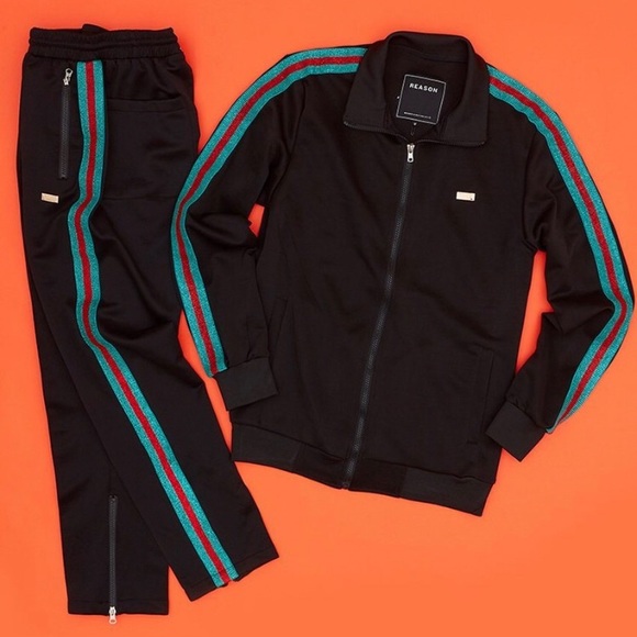 Reason | Other | Black And Green Reason Clothing Tracksuit Set | Poshmark